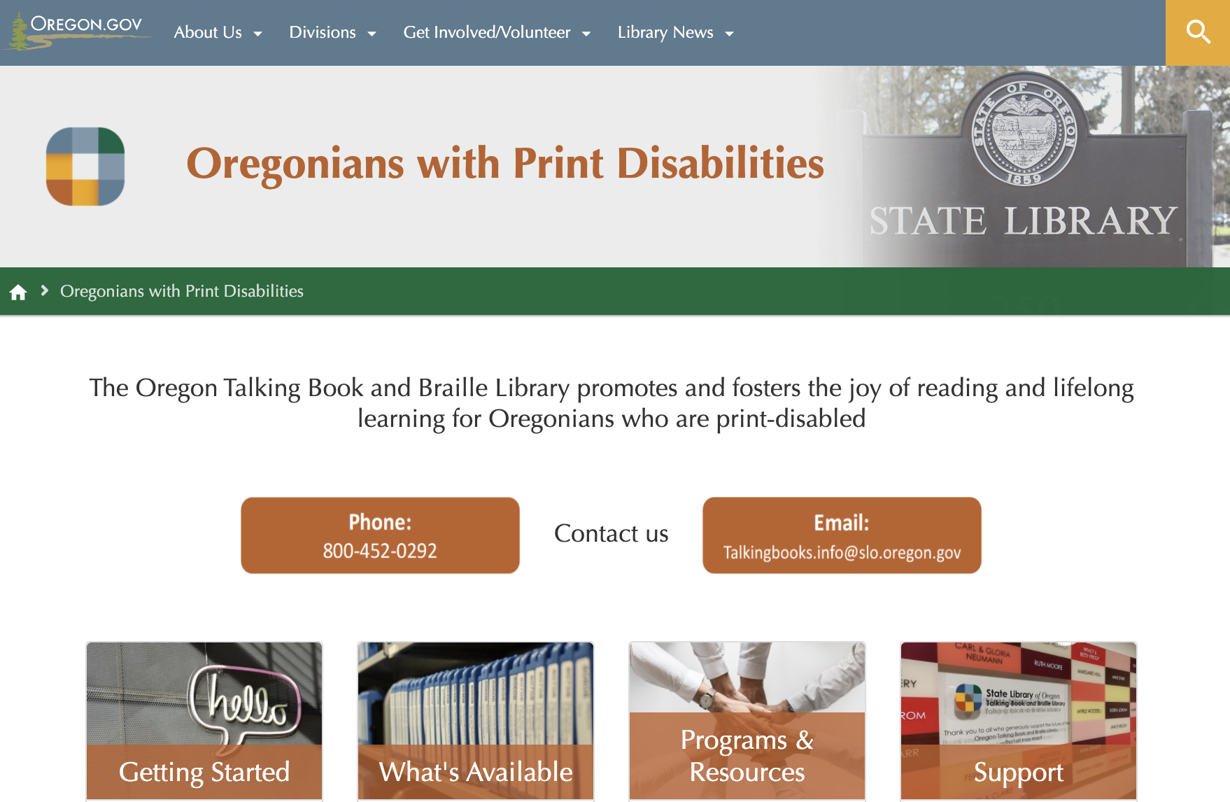 Introduce yourself to the Oregon Talking Book and Braille Library ...
